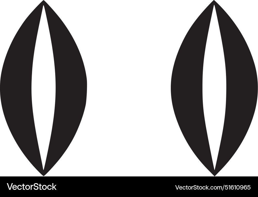 Earrings - minimalist and simple silhouette Vector Image