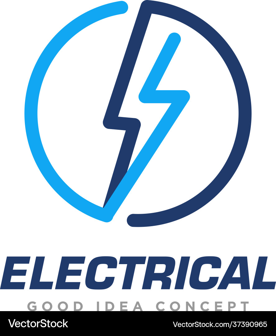 Electrical logo design Royalty Free Vector Image