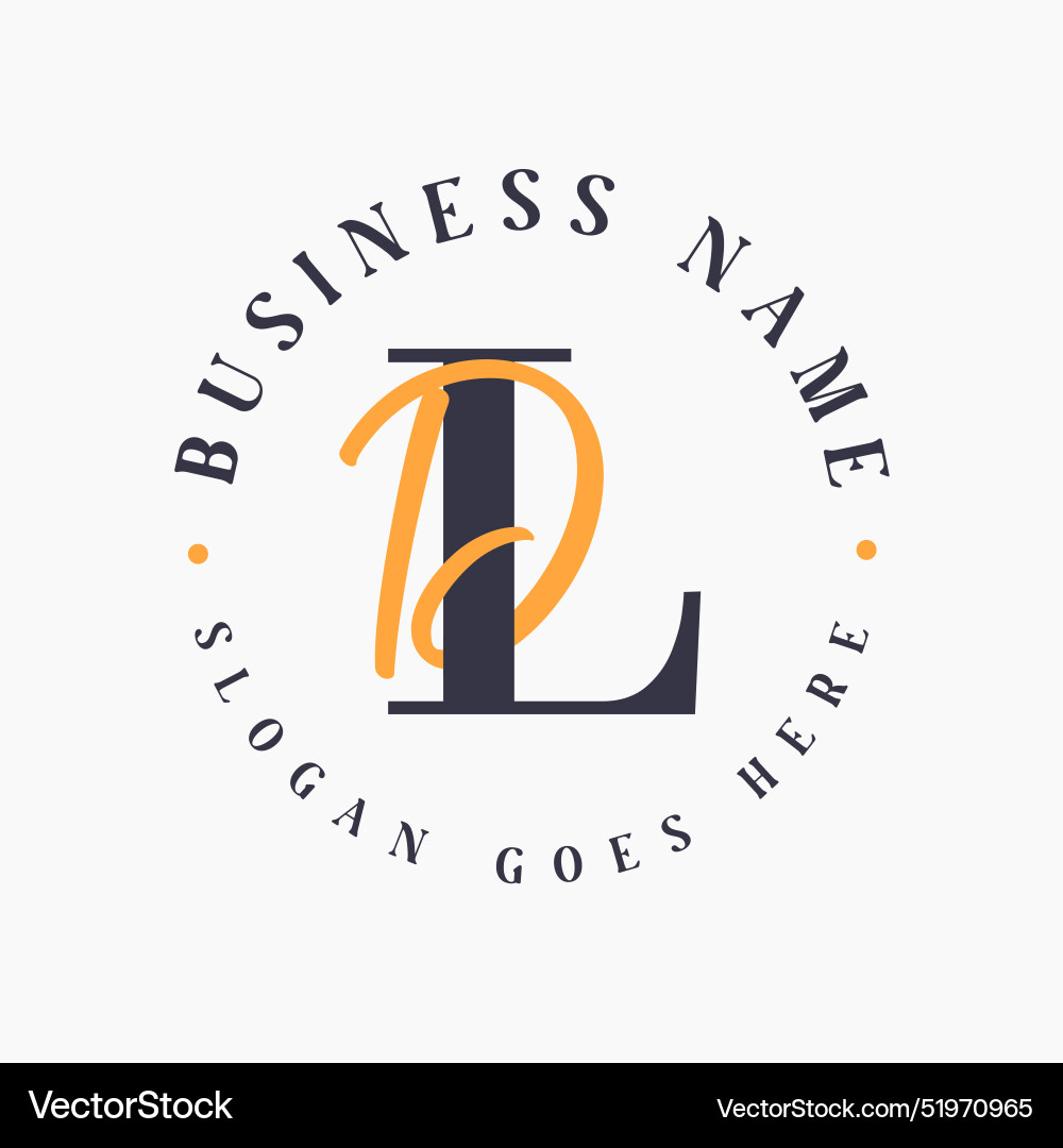 Elegant letter ld initials logo for corporate Vector Image