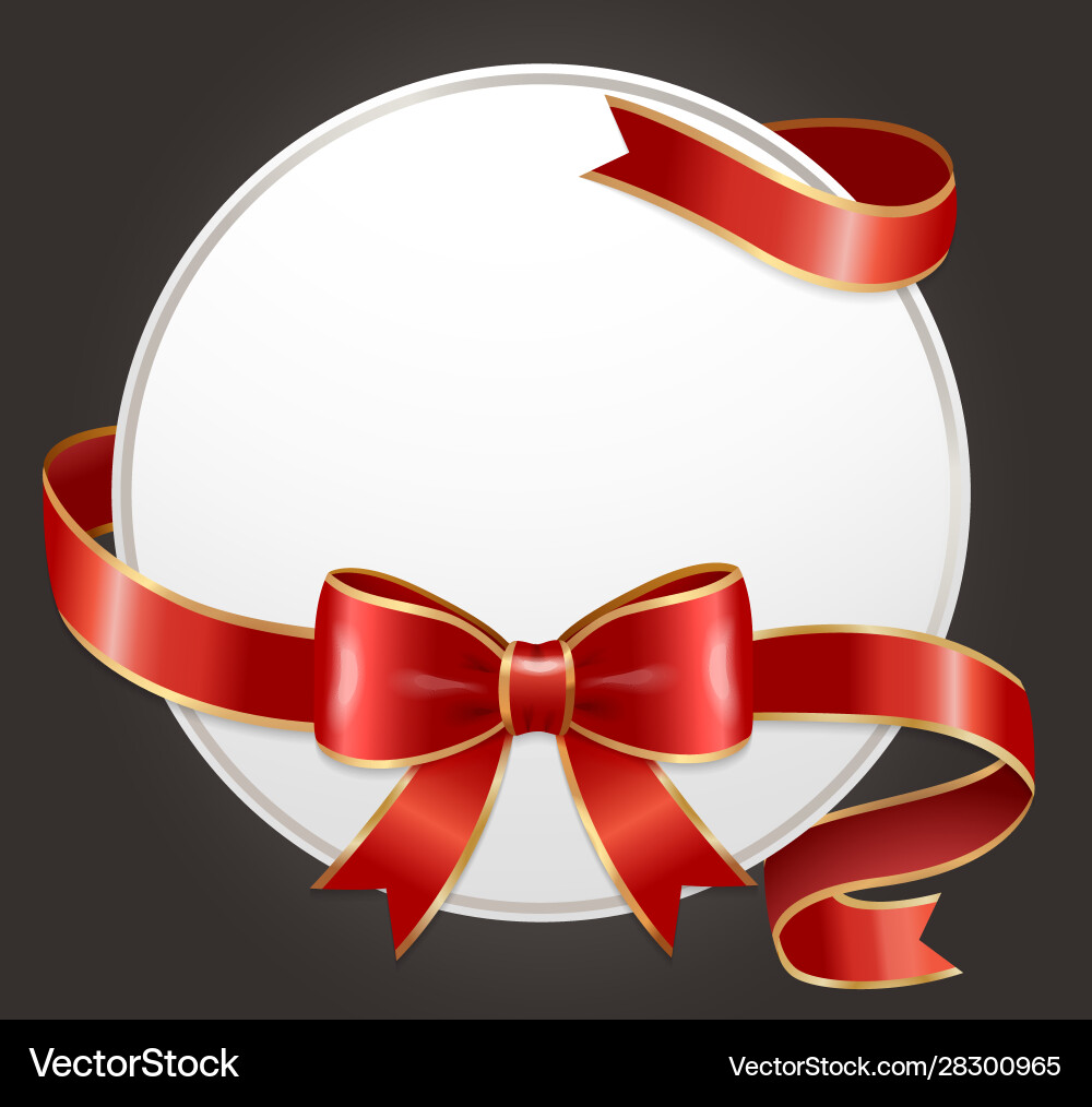 Festive Gift Card with Ribbon Royalty Free Vector Image