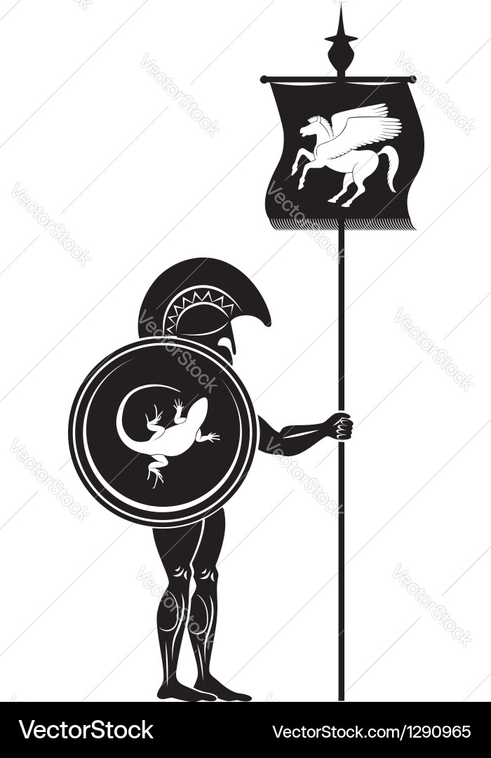 Greek warrior Royalty Free Vector Image - VectorStock