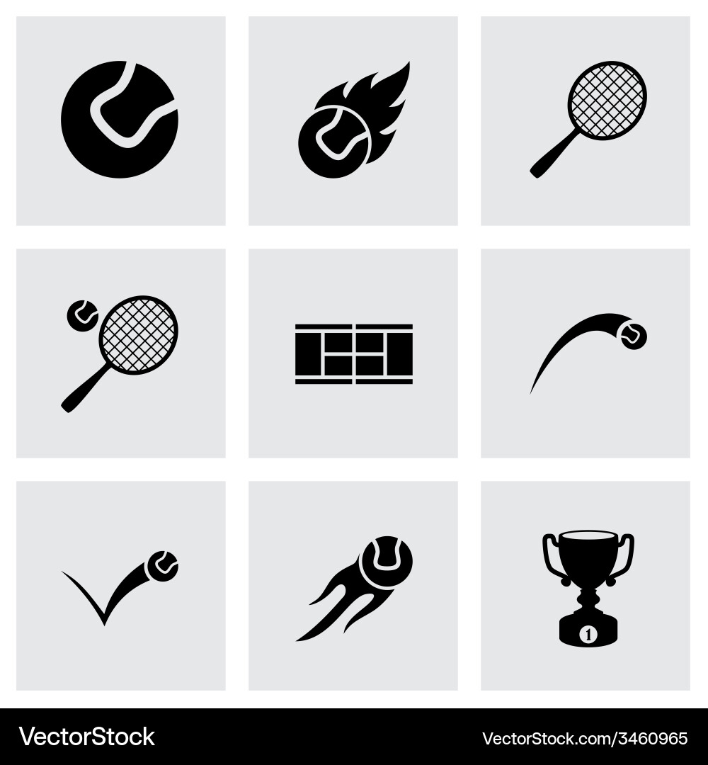 Tennis icon set Royalty Free Vector Image - VectorStock