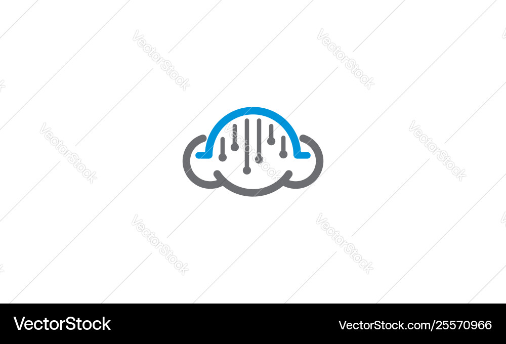 Cloud telecommunications logo icon technology Vector Image