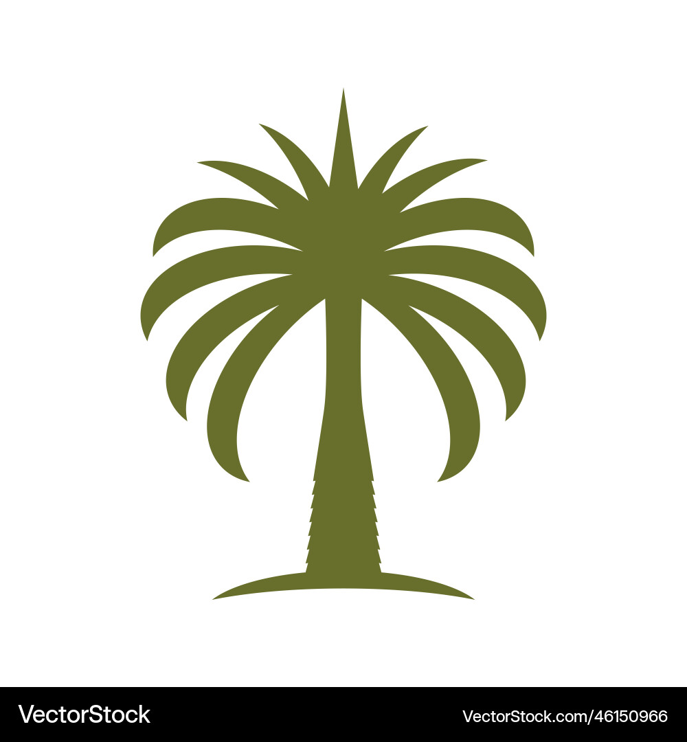 Dates Palm Logo Date Tree Icon Vector Illustration Logo Template Stock