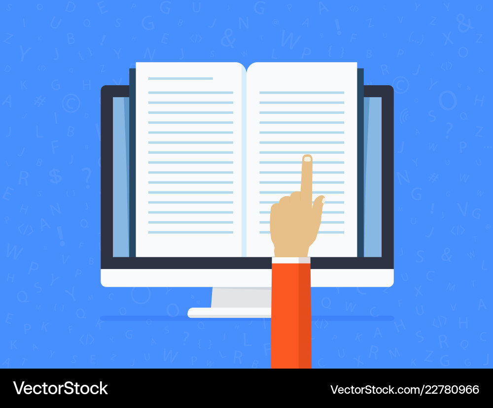 Distance learning online Royalty Free Vector Image
