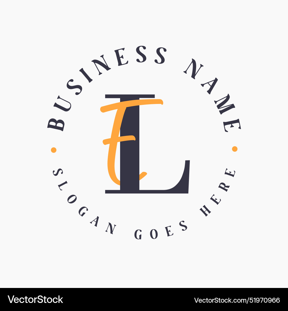 Elegant letter le initials logo for corporate Vector Image