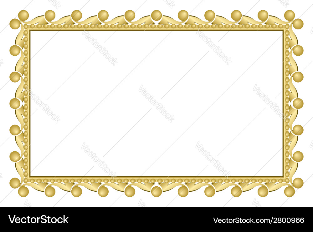 Gold elegant frame Royalty Free Vector Image - VectorStock