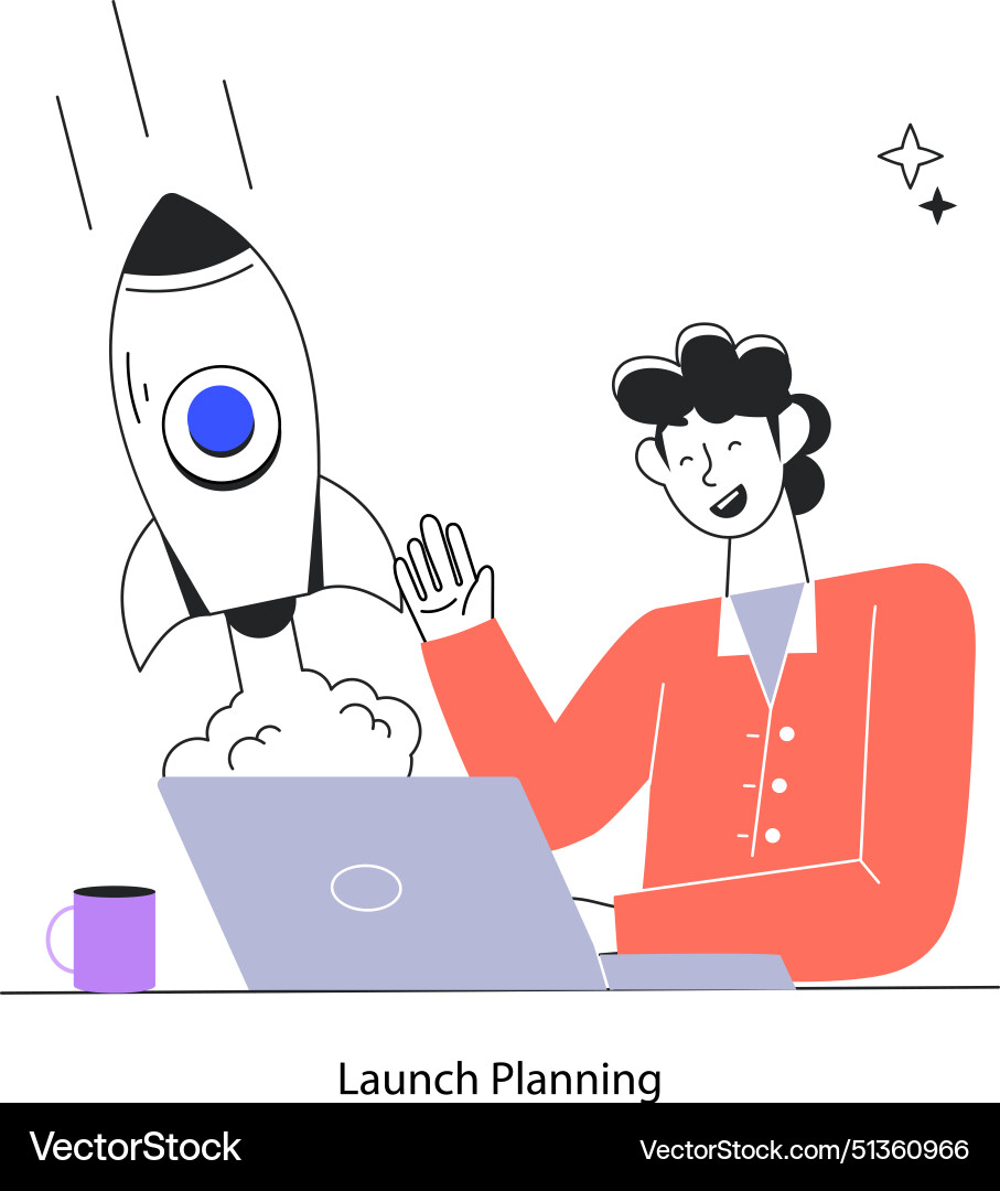 Launch planning Royalty Free Vector Image - VectorStock