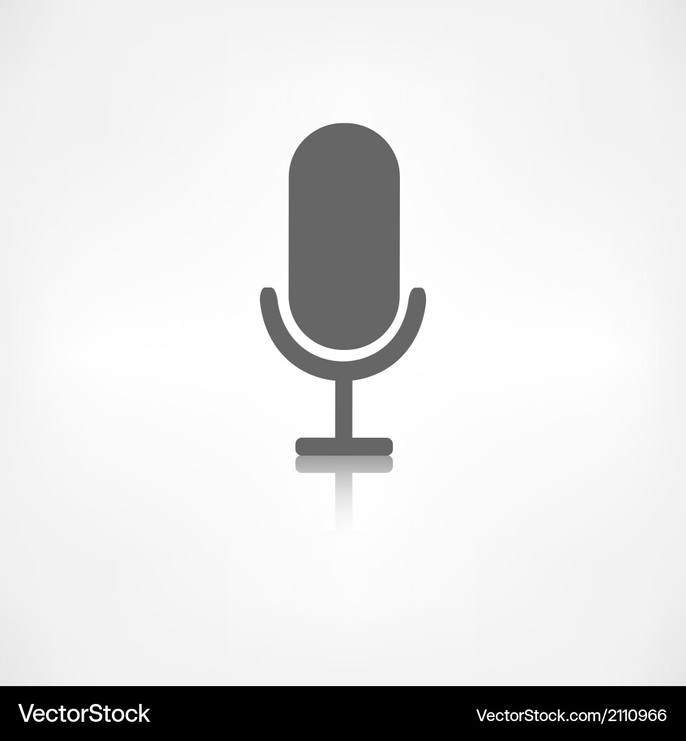 Microphone icon sound recording Royalty Free Vector Image