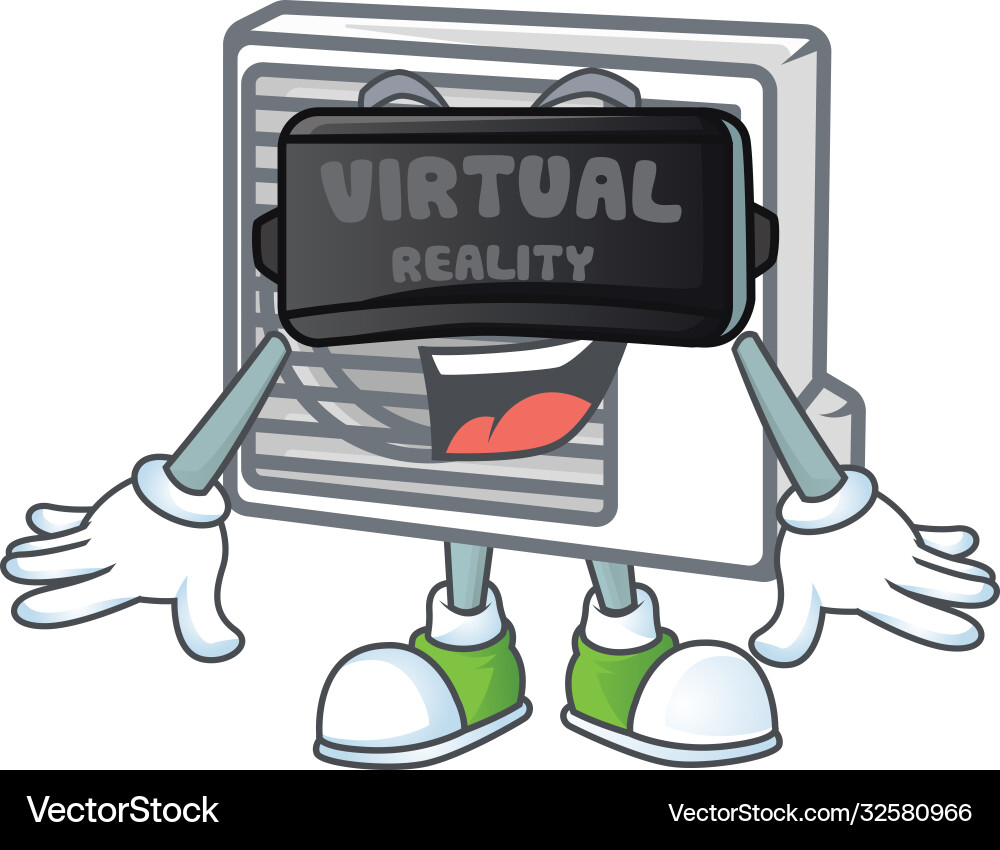 Split air conditioner with virtual reality headset