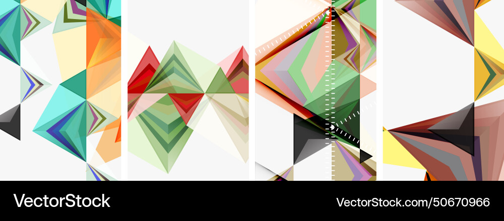Triangle blend geometric concept poster designs Vector Image