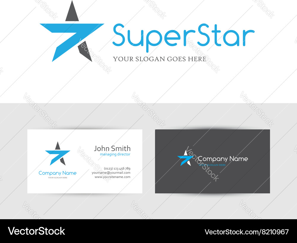 Blue star logo Royalty Free Vector Image - VectorStock