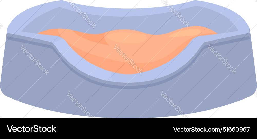 Empty dog bed waiting for sleeping puppy Vector Image