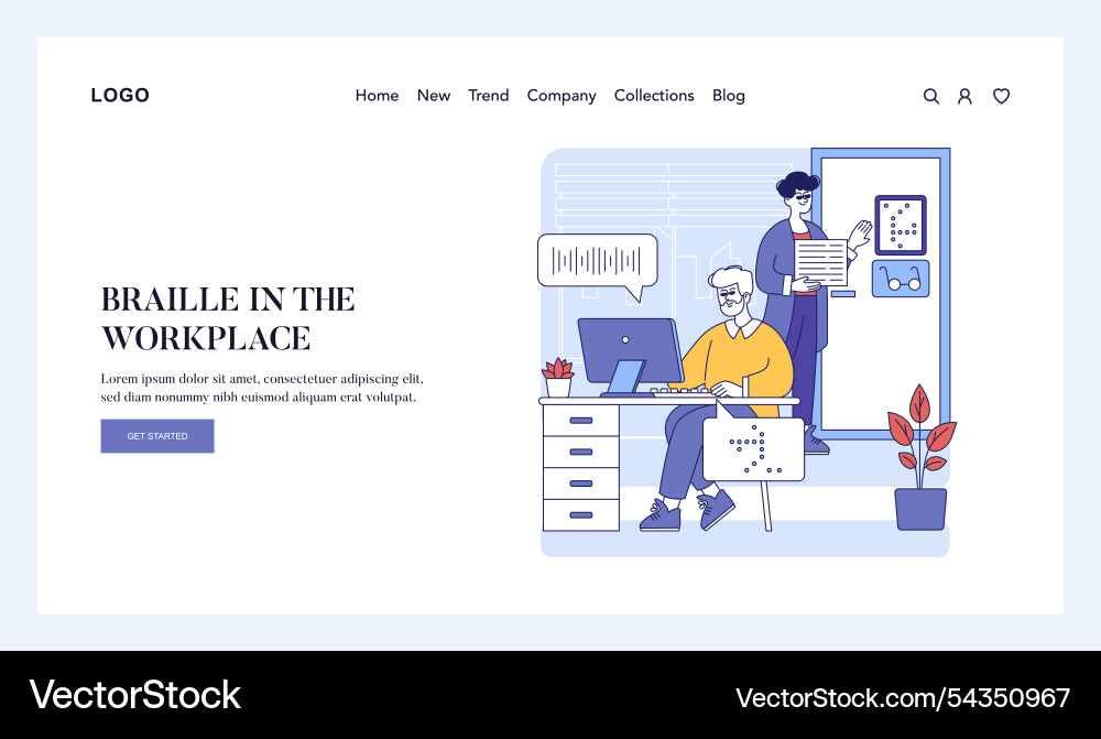 Inclusion in media and work flat Royalty Free Vector Image