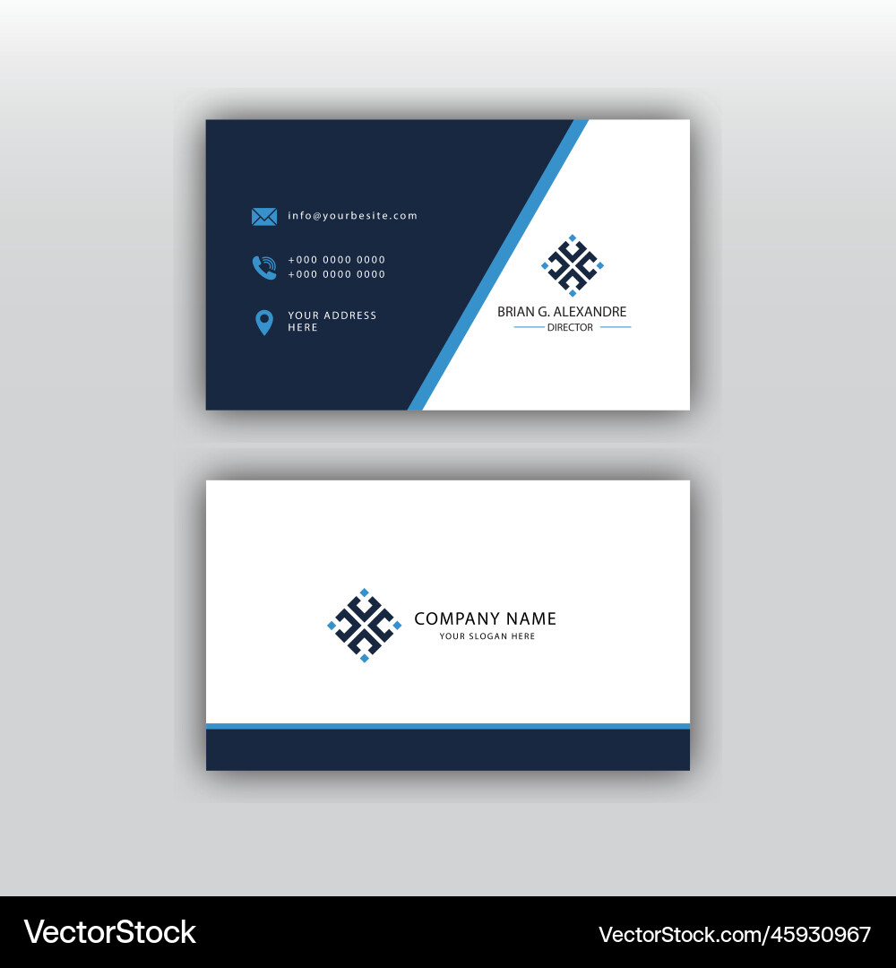 Modern professional business card design Vector Image