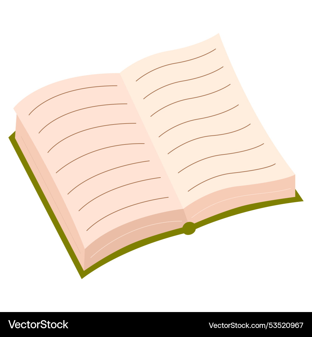Open green book Royalty Free Vector Image - VectorStock