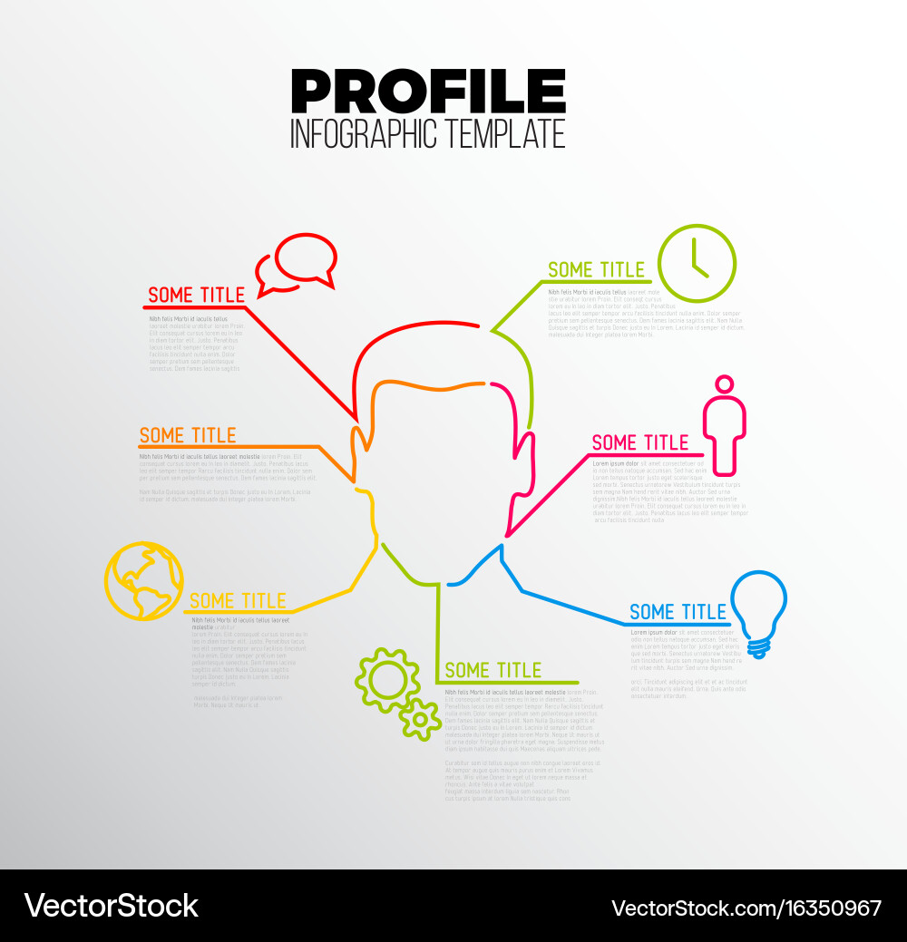 Profile User Template Royalty Free Vector Image