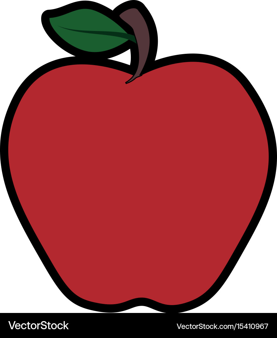 Red apple fruit Royalty Free Vector Image - VectorStock