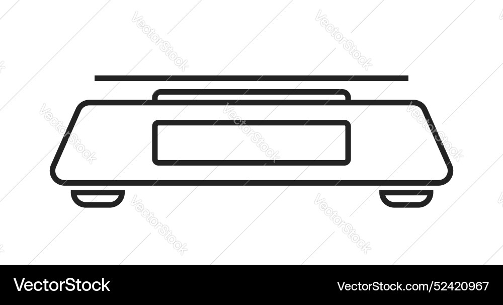 Scale kitchen line outline art icon graphic cut Vector Image