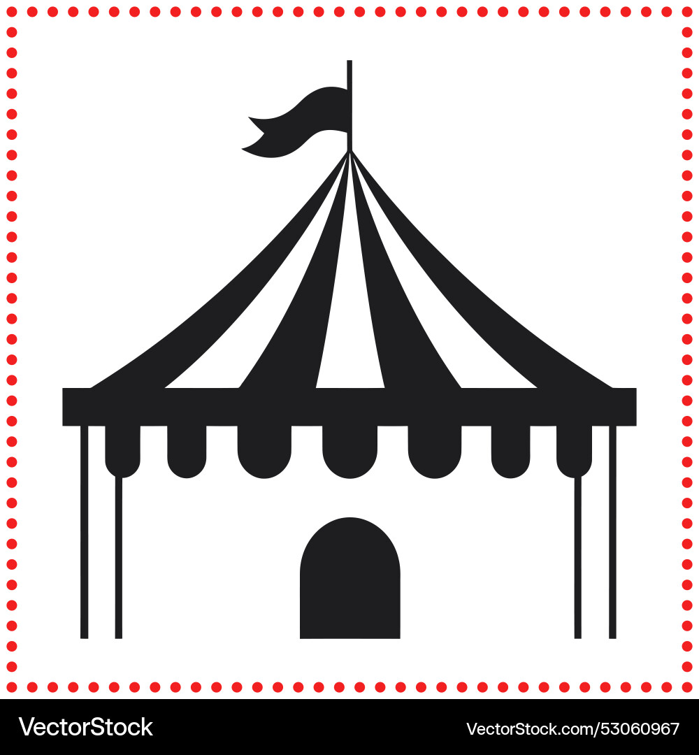 Simple circus tent graphic ideal for playful Vector Image