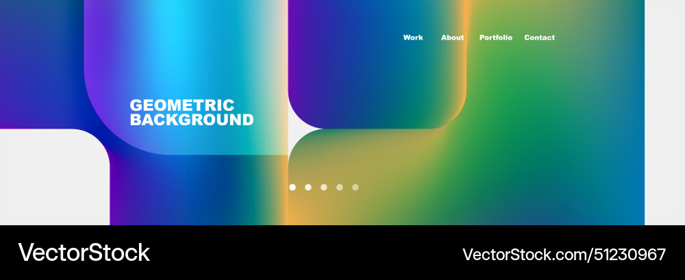 Square internet web page design template Vector Image