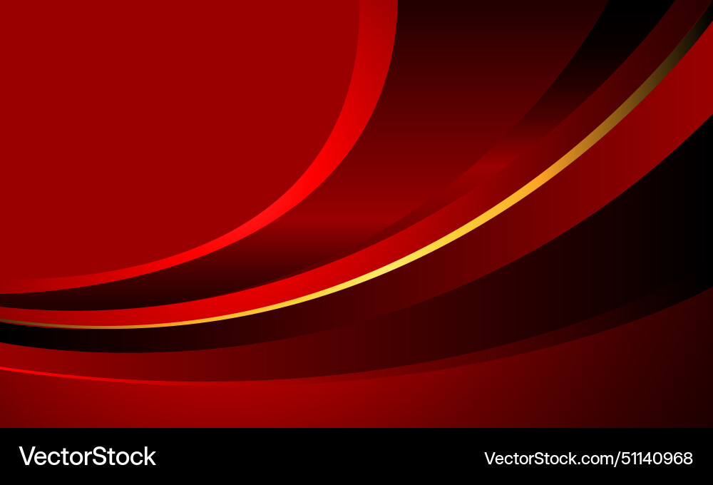 Abstract red gold line curve geometric luxury Vector Image