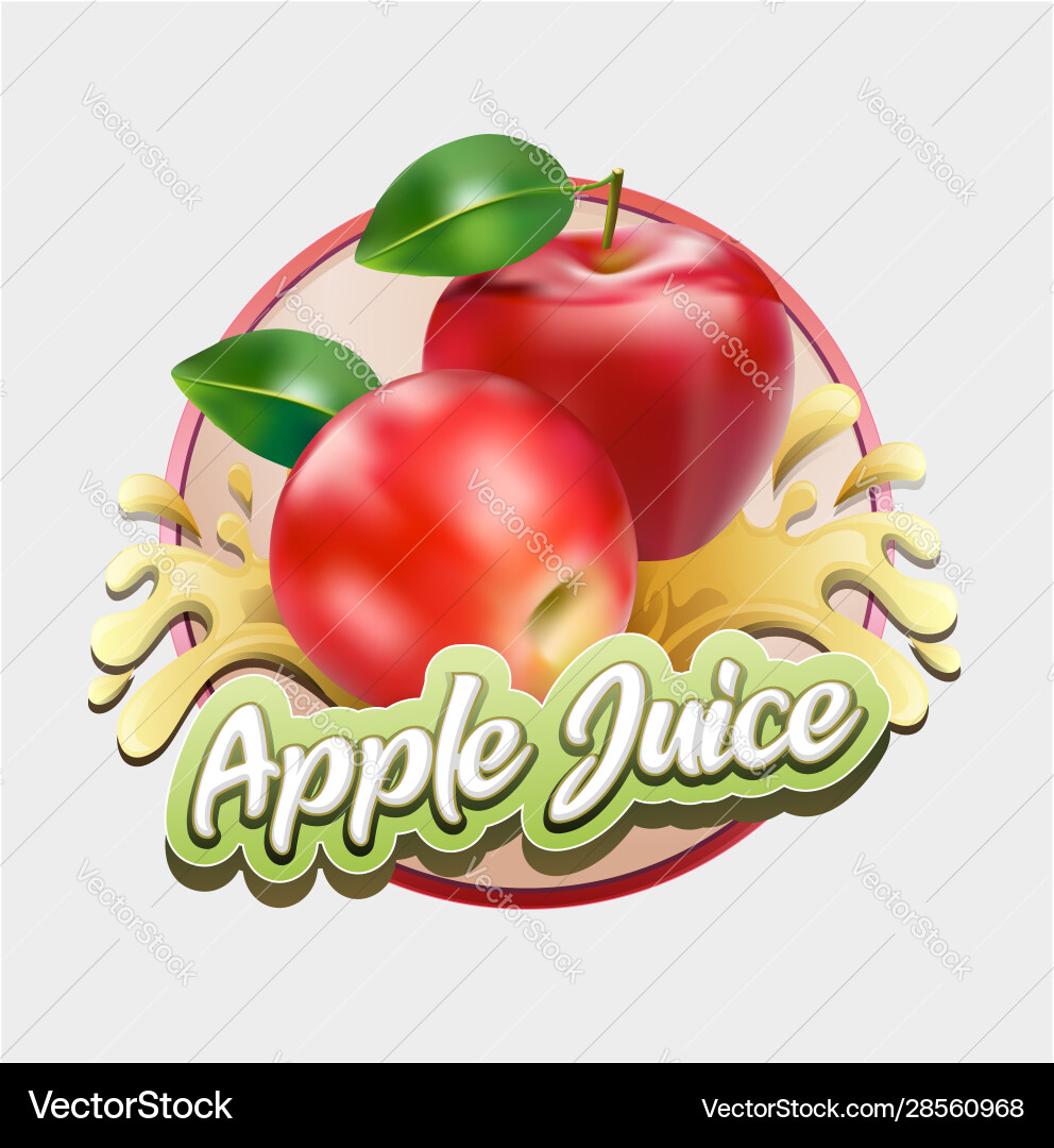 Apple juice Royalty Free Vector Image - VectorStock