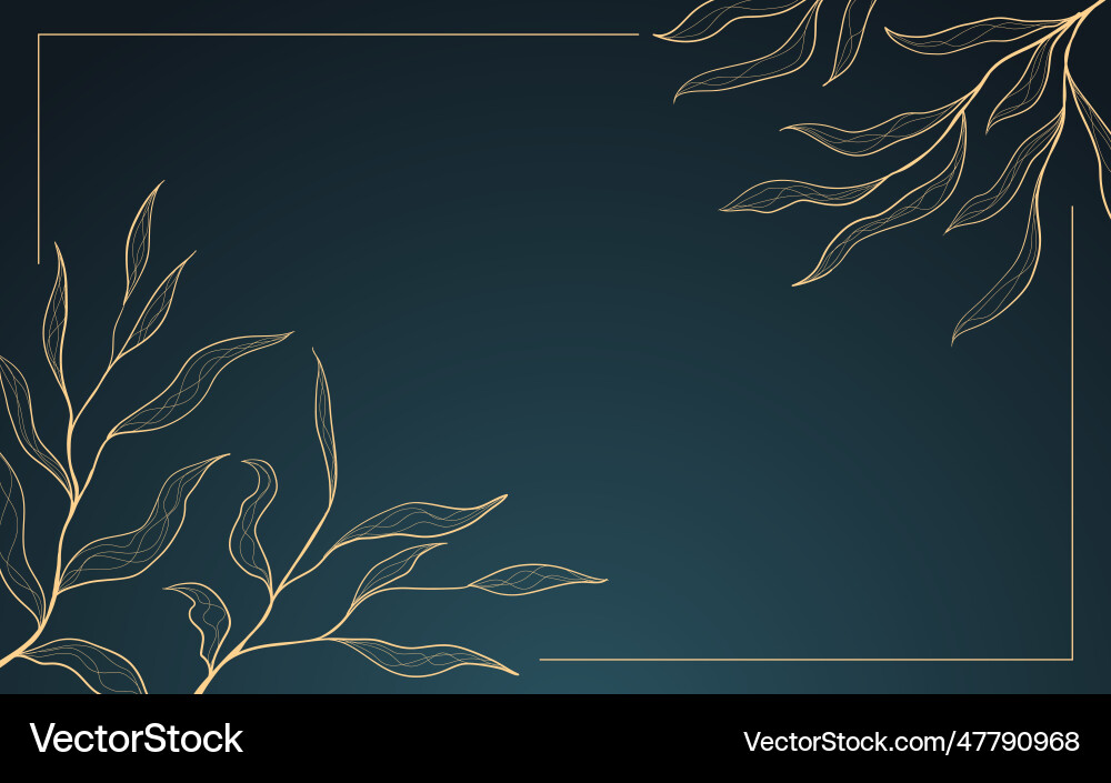 Botanical Art Deco Wallpaper Royalty Free Vector Image