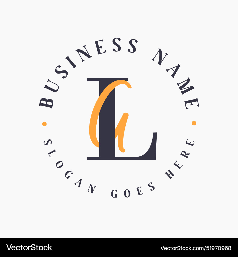 Elegant letter lg initials logo for corporate Vector Image