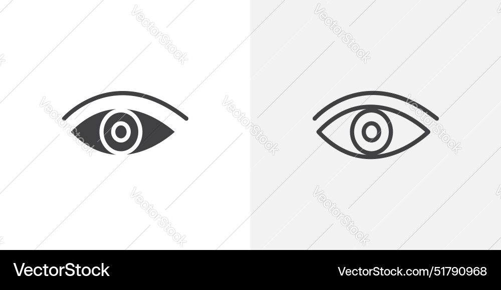 Eyes line icon set Royalty Free Vector Image - VectorStock