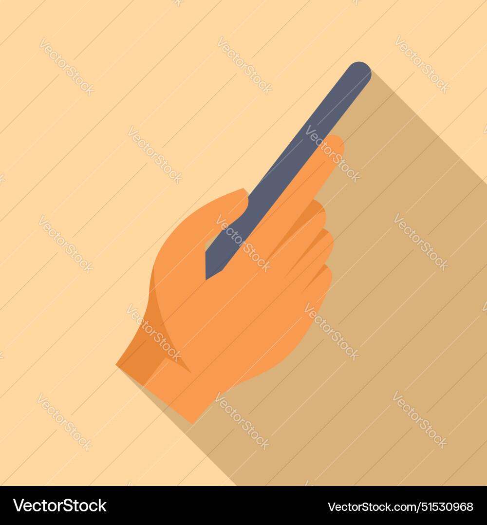 Hand holding stylus for digital signature Vector Image