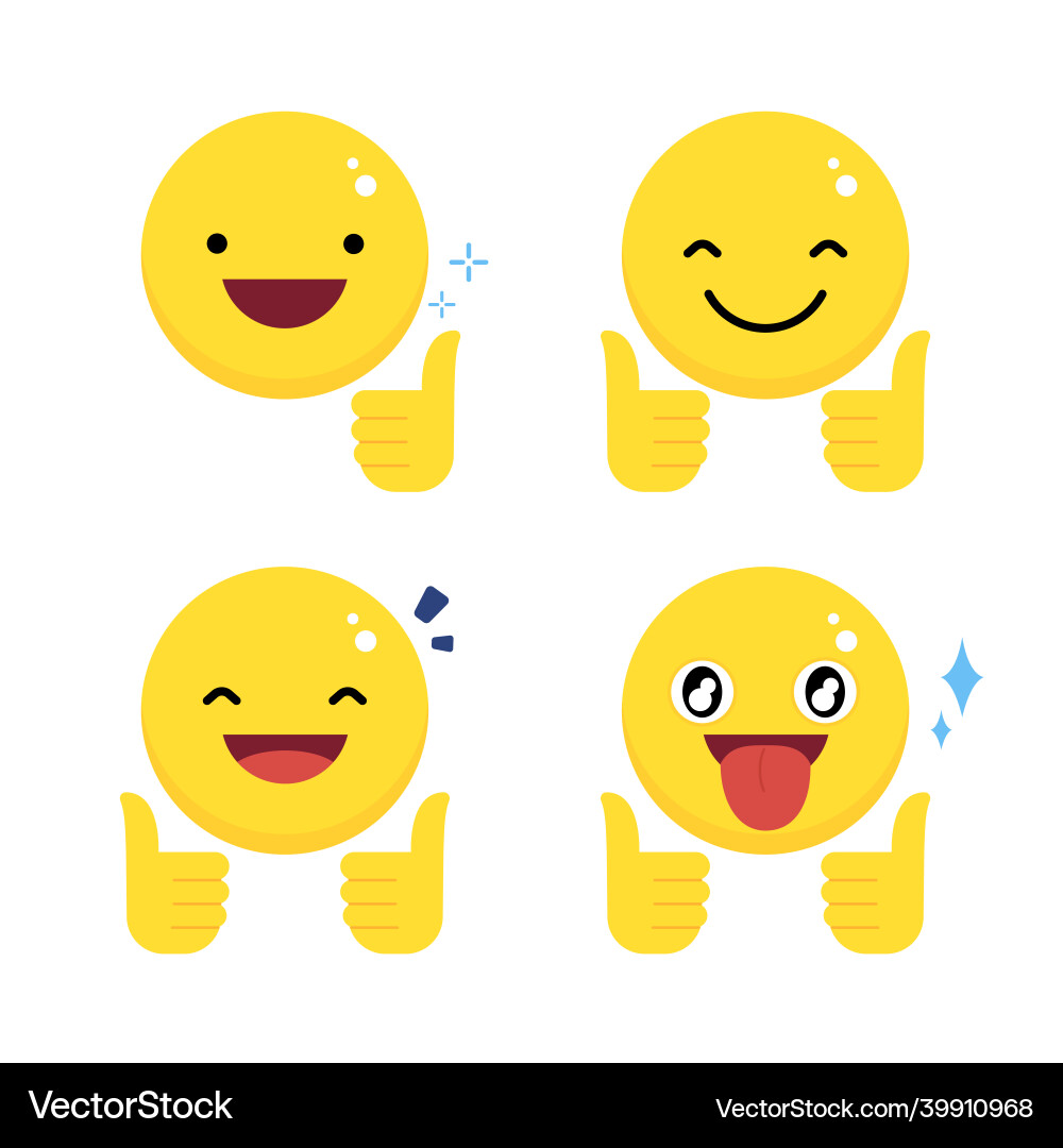 Happy Like Emoji Icon Royalty Free Vector Image