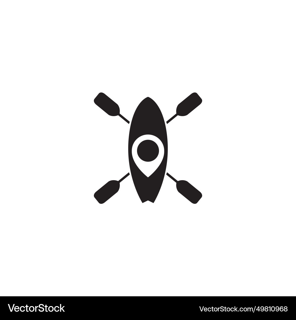 Kayak icon logo design Royalty Free Vector Image