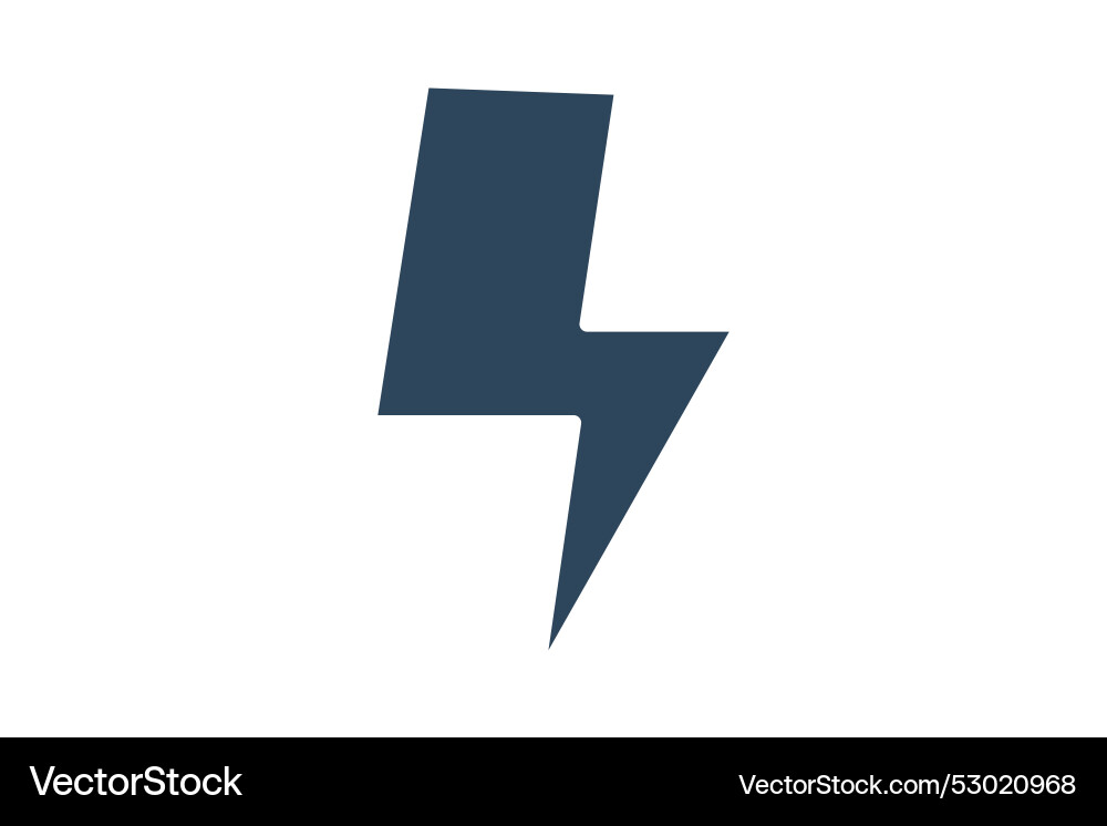 Lightning bolt solid icon Royalty Free Vector Image