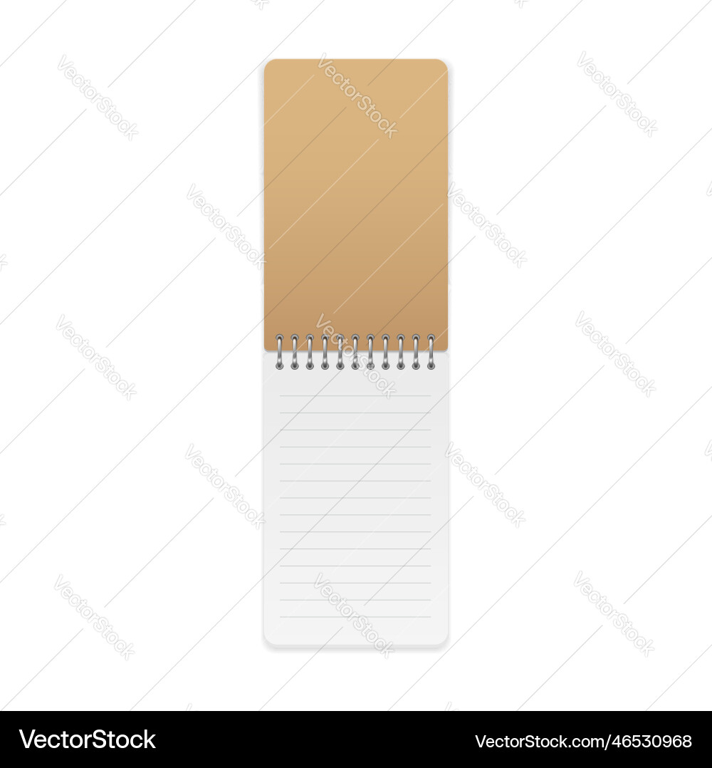 Notebook mockup realistic open copybook Royalty Free Vector