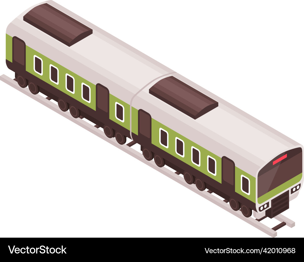 Passenger train carriage composition Royalty Free Vector
