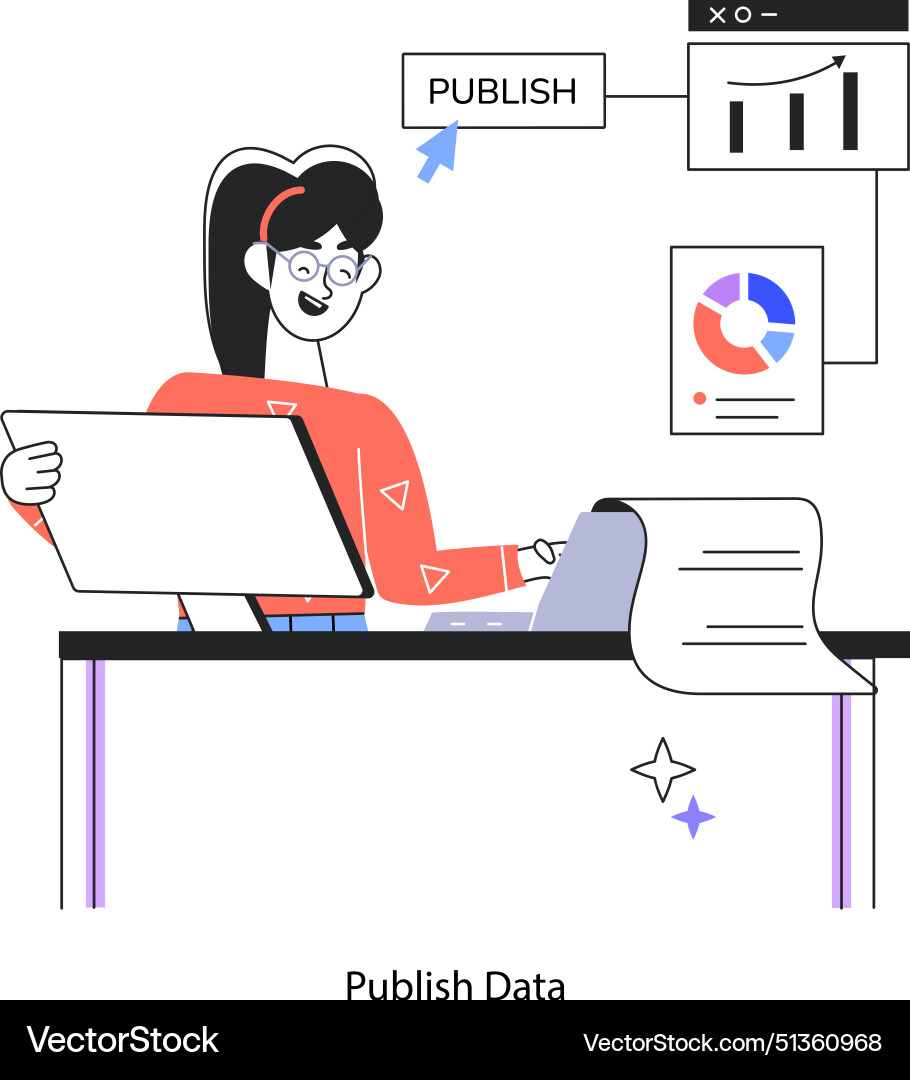 Publish data Royalty Free Vector Image - VectorStock Publish data Royalty Free Vector Image - VectorStock