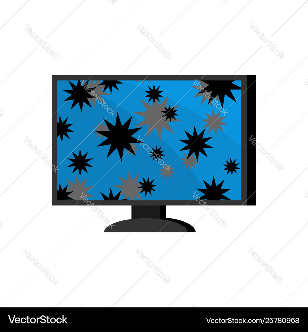 Virus in computer cyber attack for pc blocked Vector Image