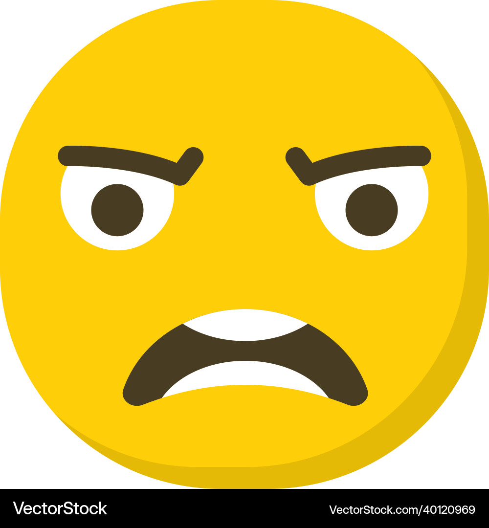 Angly Gesicht Lizenzfreies Vektorbild - VectorStock