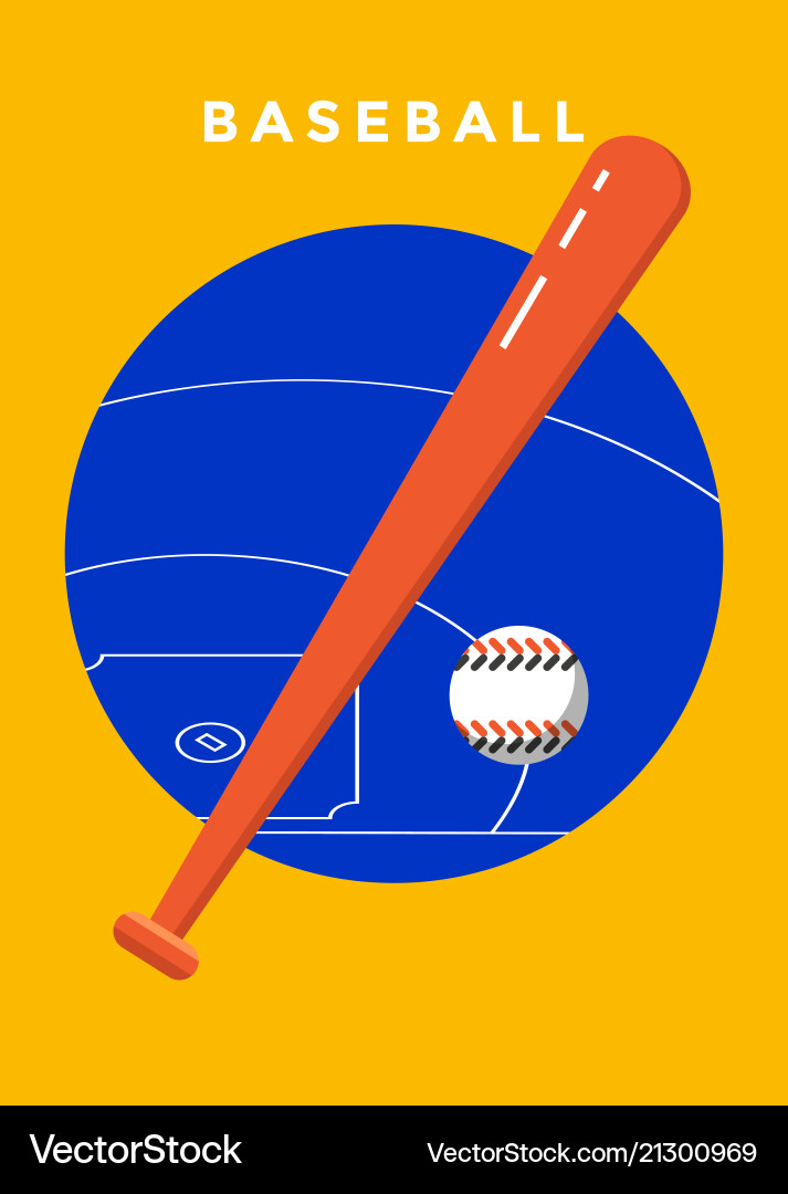 Baseball game sport poster Royalty Free Vector Image