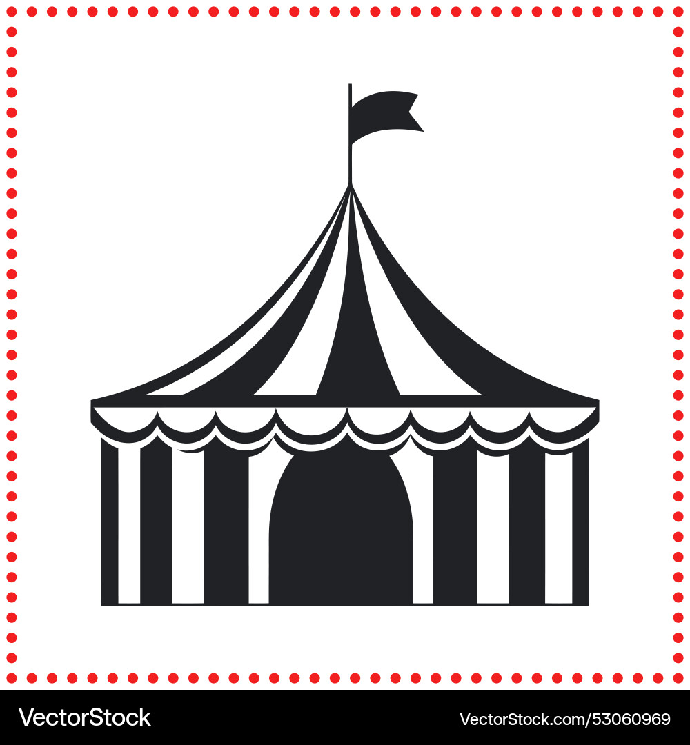 Elegant circus tent silhouette perfect Royalty Free Vector