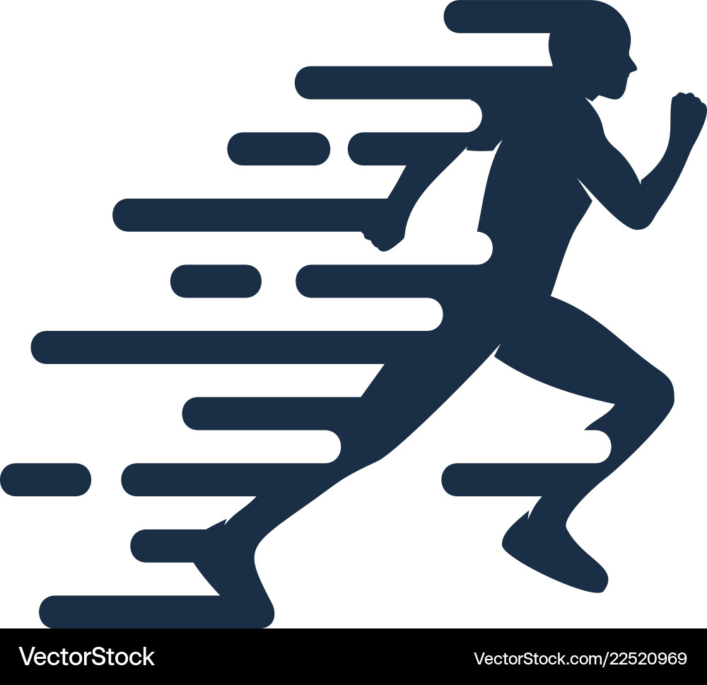 Fast run logo icon design Royalty Free Vector Image