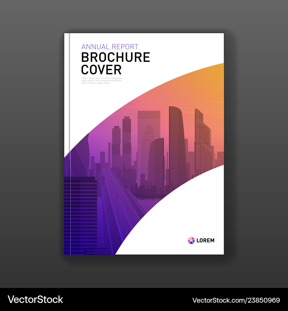 Jahresbericht Broschüre über Design Layout Vektorbild