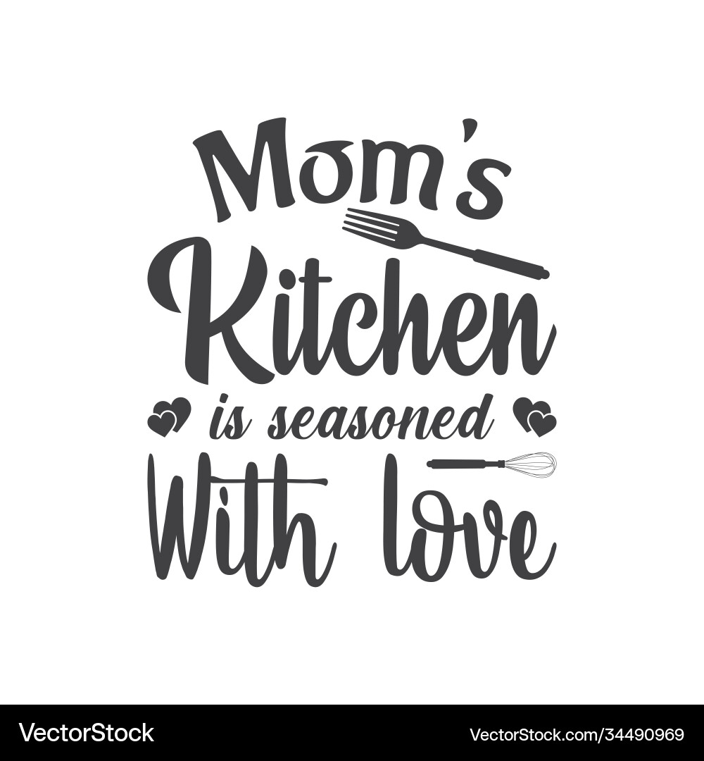 Mom's Cozy Kitchen Royalty Free Vector Image - VectorStock