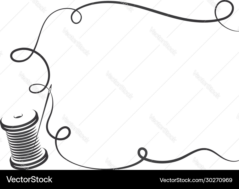 Nadel- und Spulengewinde Silhouette Lizenzfreier Vektor