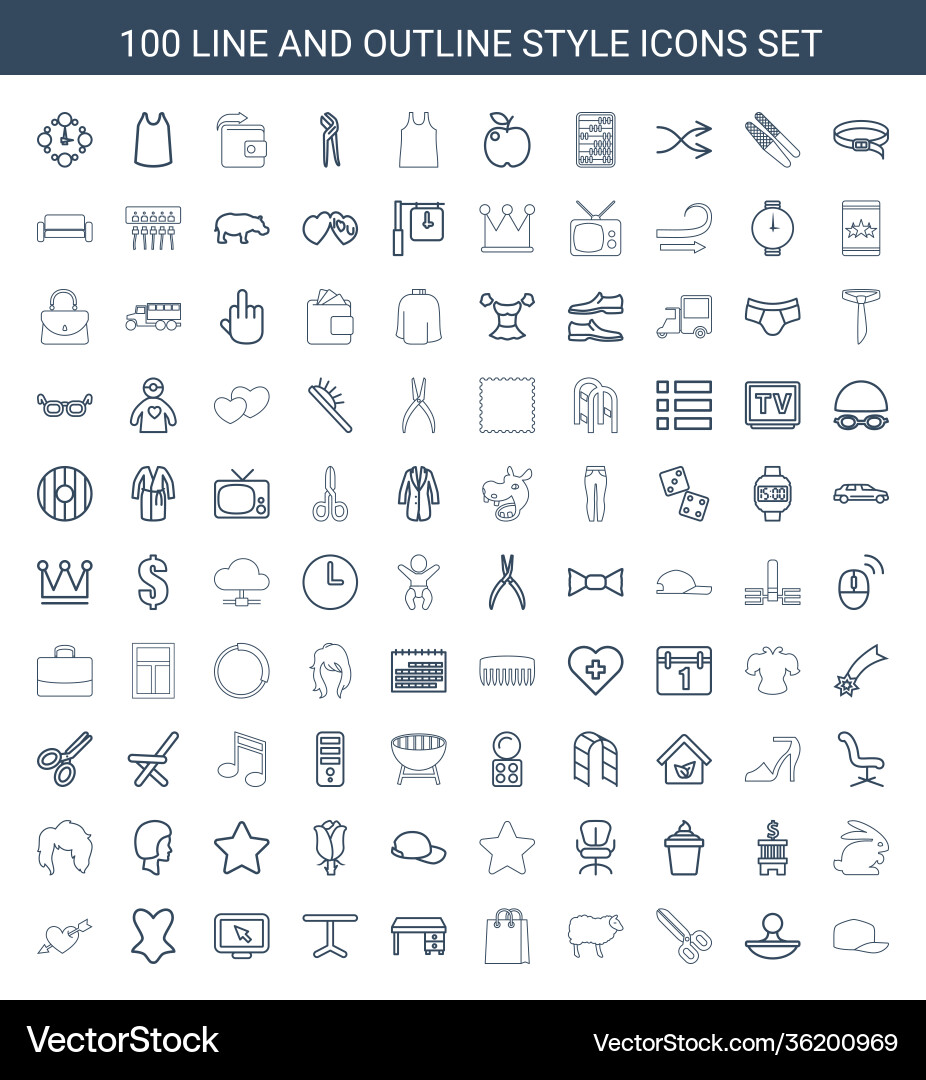 Style icons Royalty Free Vector Image - VectorStock