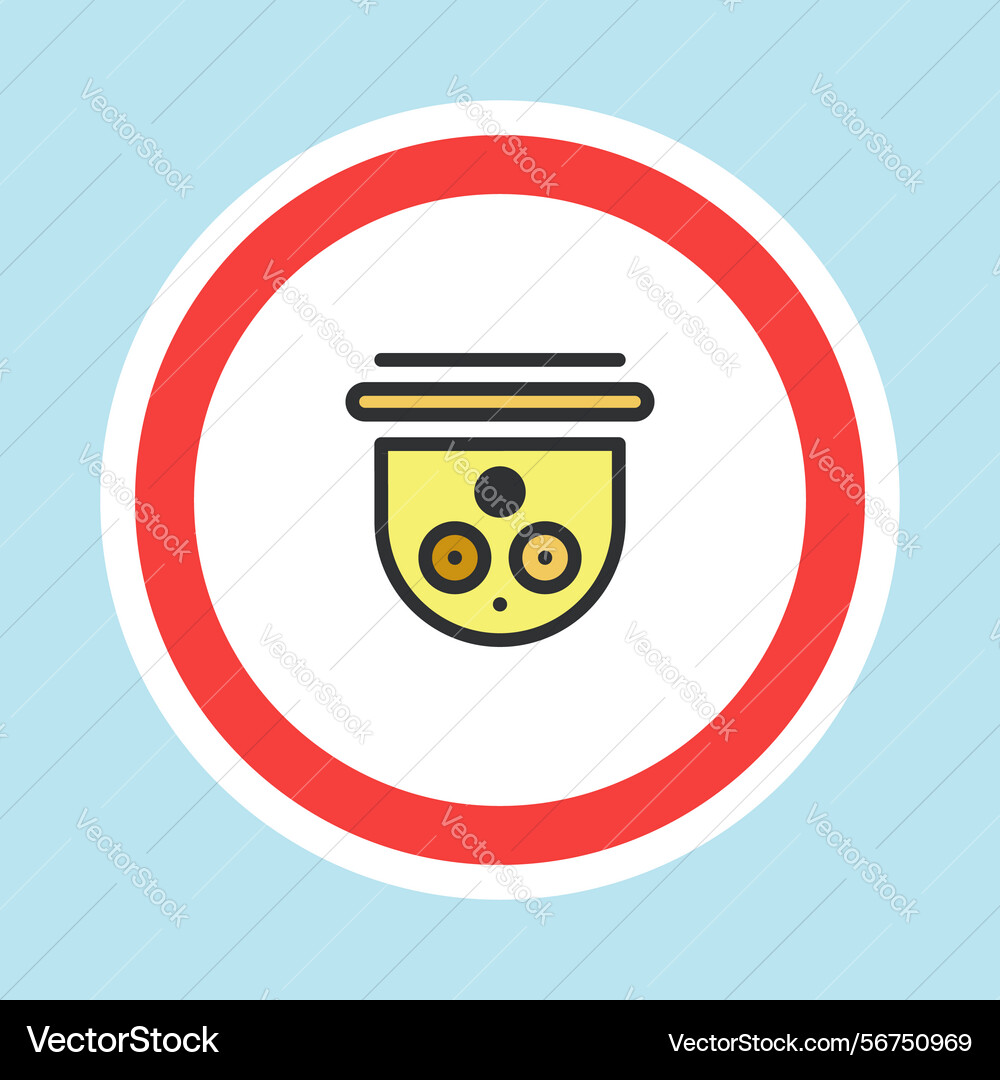 Video surveillance label cctv camera sticker Vector Image