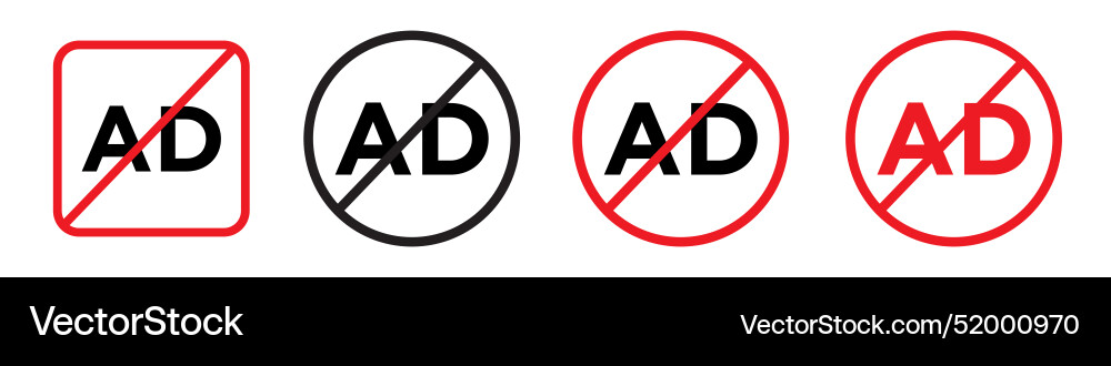Advertising filter icon for enhanced ad-free Vector Image
