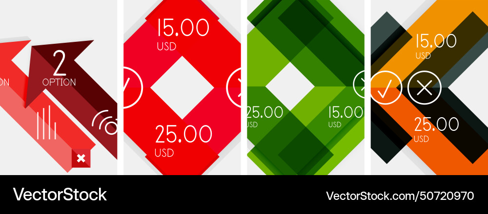 Arrow minimal geometric abstract poster designs Vector Image