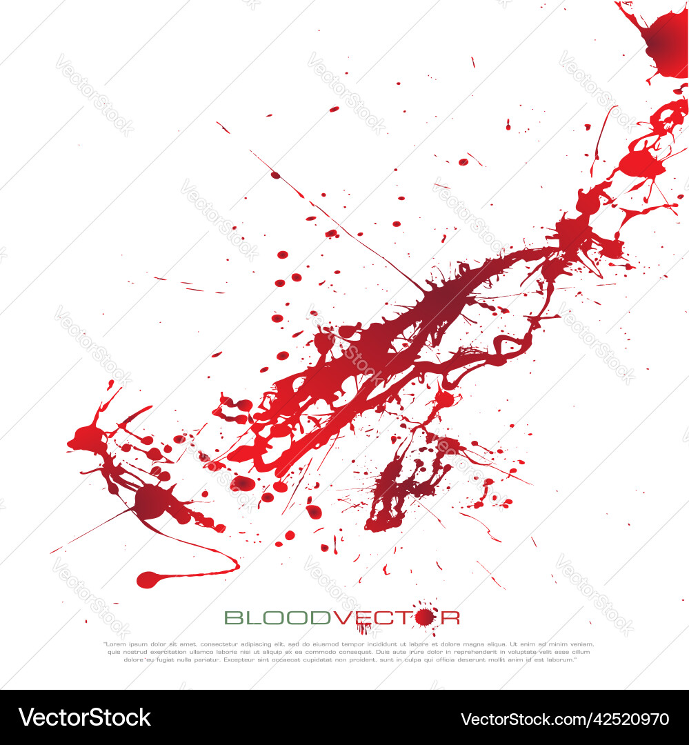 Blood splatter isolated on white background design